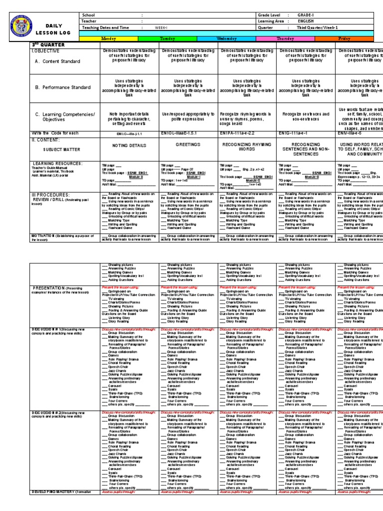 Grade 1 English PDF Choir Literacy