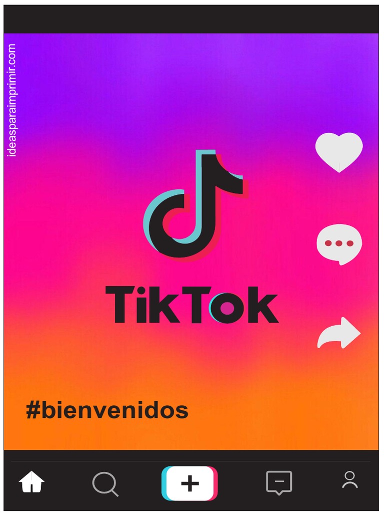 Tiktok Cartel Bienvenida Kit Imprimible Tik Tok Gratis | PDF
