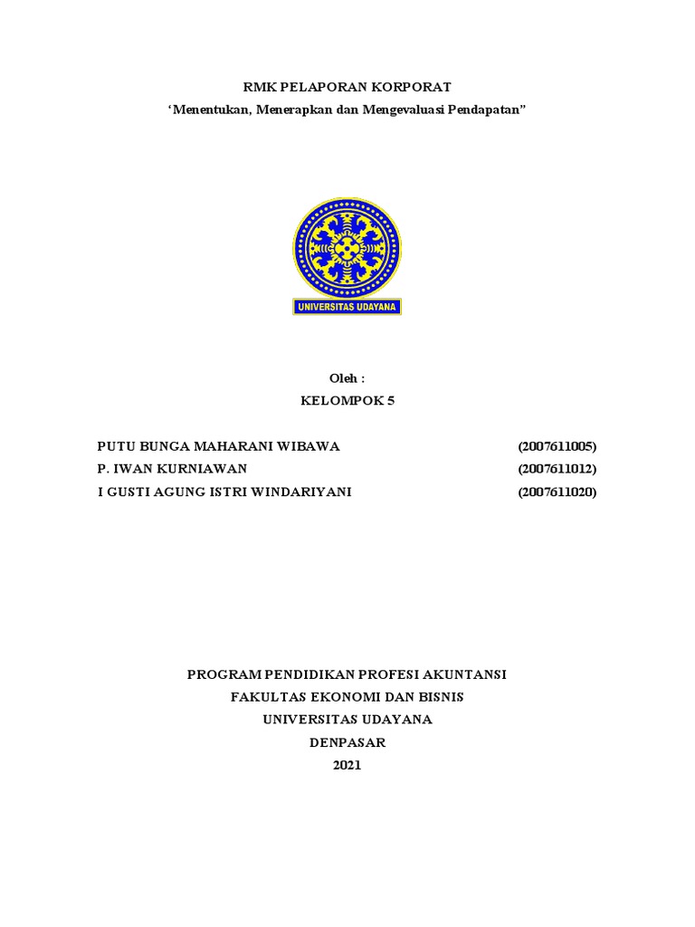 RMK Pelkor - Pendapatan - Kel.5 | PDF