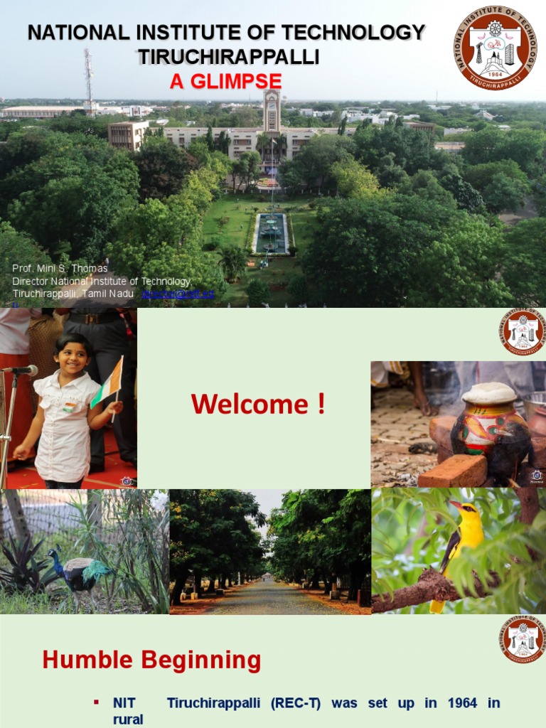 A Glimpse: National Institute of Technology Tiruchirappalli | PDF ...