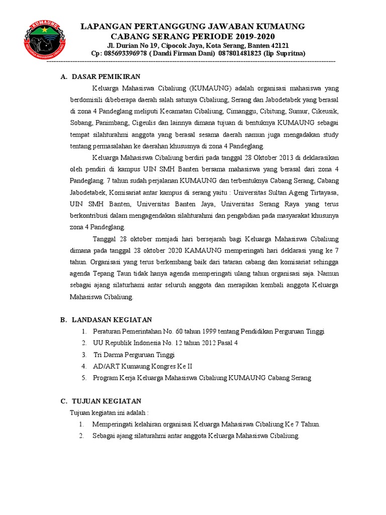 LPJ Tepang Taun Kumaung | PDF | Bisnis | Ilmu Sosial