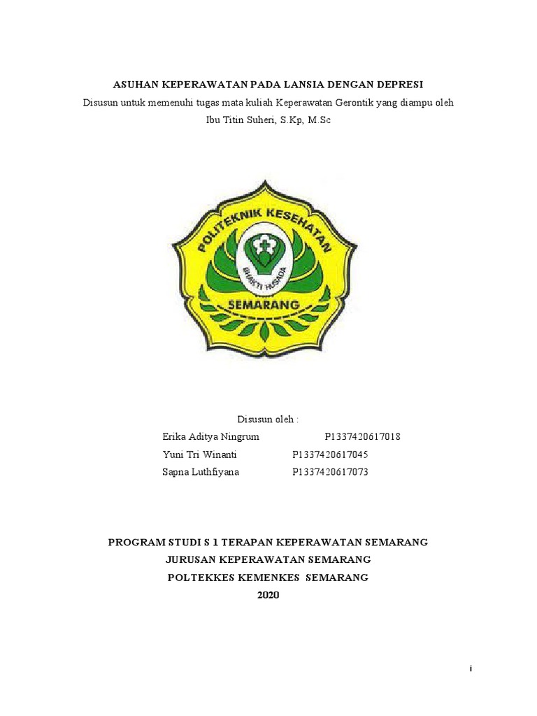 Asuhan Keperawatan Pada Lansia Dengan Depresi | PDF | Pengembangan Diri