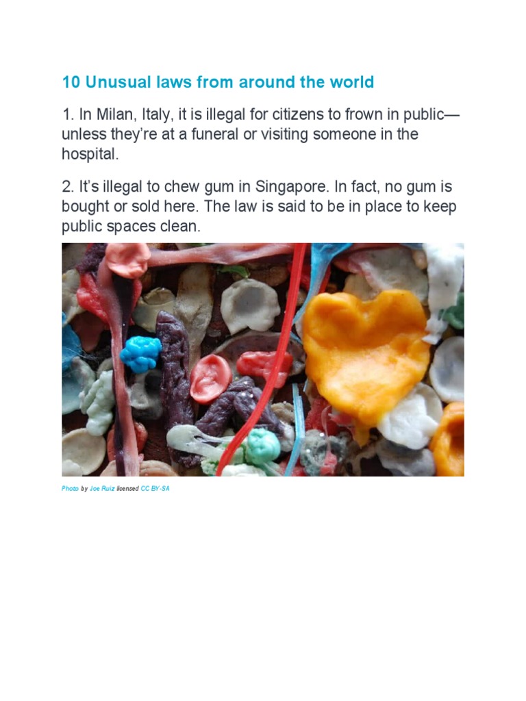 10 Unusual Laws From Around The World | PDF