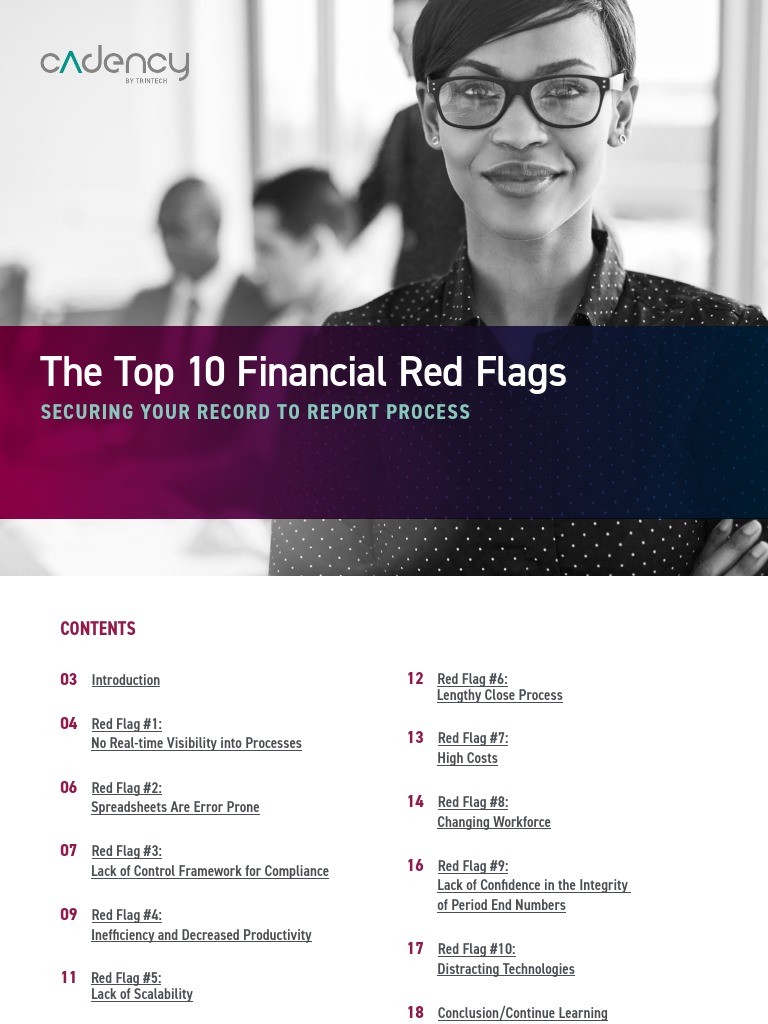 The Top 10 Financial Red Flags: Securing Your Record To Report Process ...