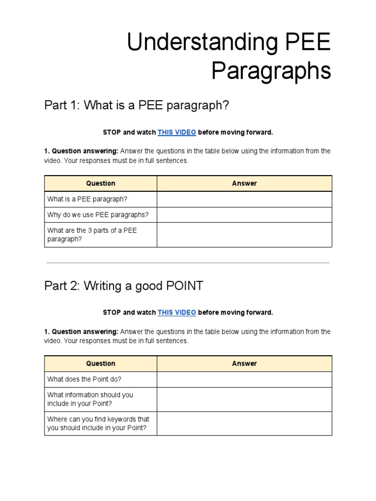 Understanding PEE | Download Free PDF | Question | Emotions