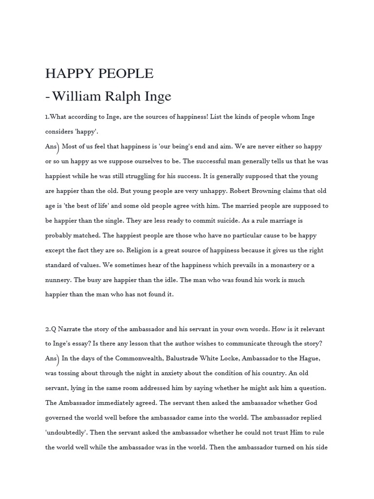 Happy People | PDF | Happiness