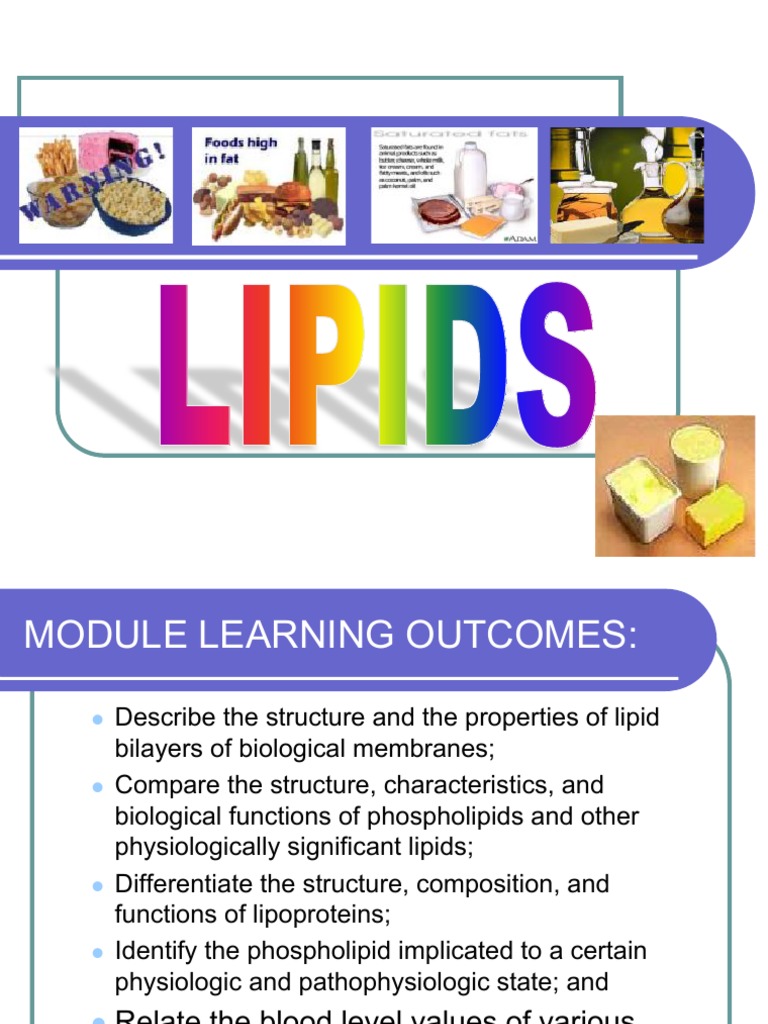 MODULE 2 - Lesson 1 - Introduction To Lipids - Structure, Properties ...