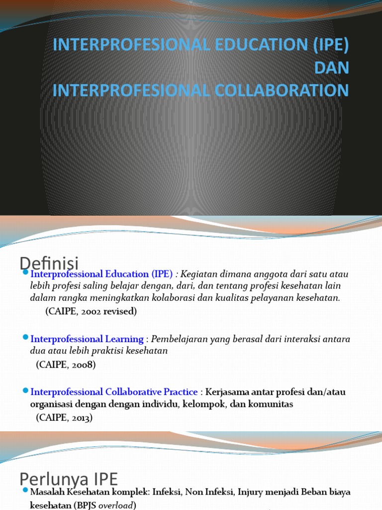 Konsep IPE | PDF | Karier & Perkembangan