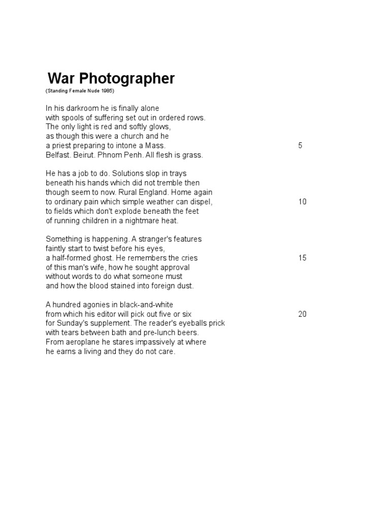 War Photographer | PDF