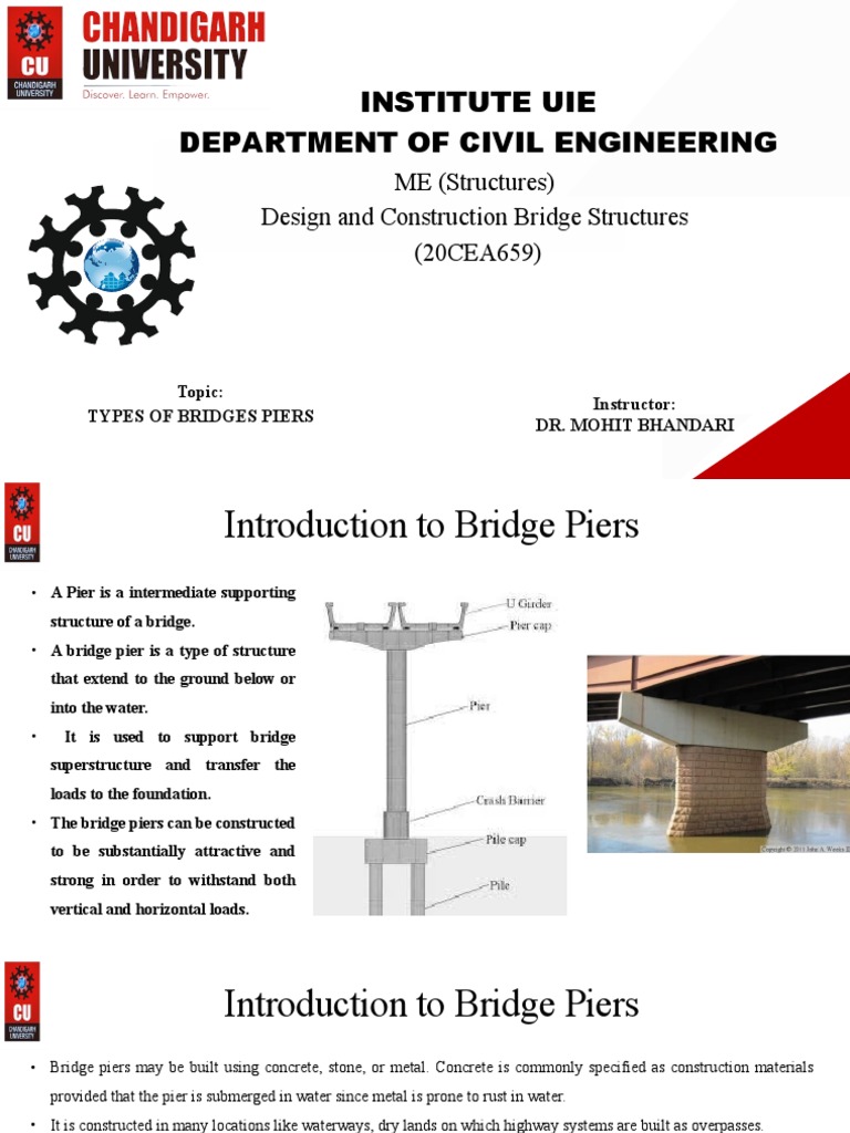 UNIT-3 (Lecture-1) Types of Piers | PDF | Masonry | Bridge