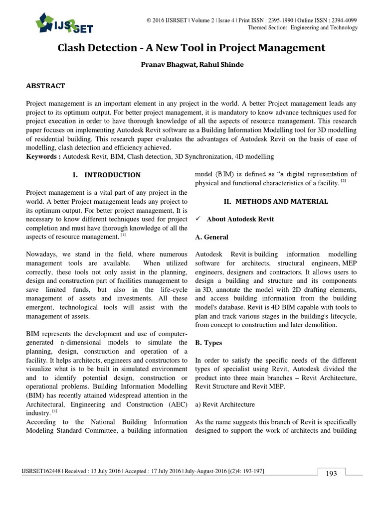 Clash Detection A New Tool in Project Ma | PDF | Building Information ...