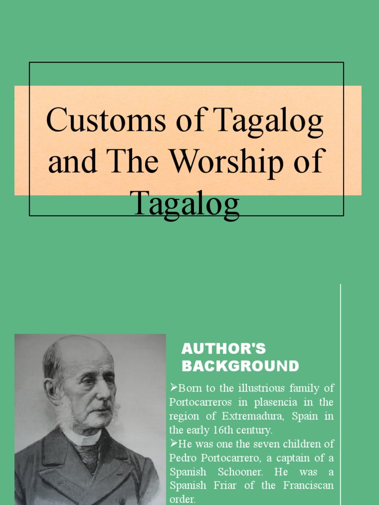 Customs, Traditions, and Religious Beliefs of the Tagalog People in ...