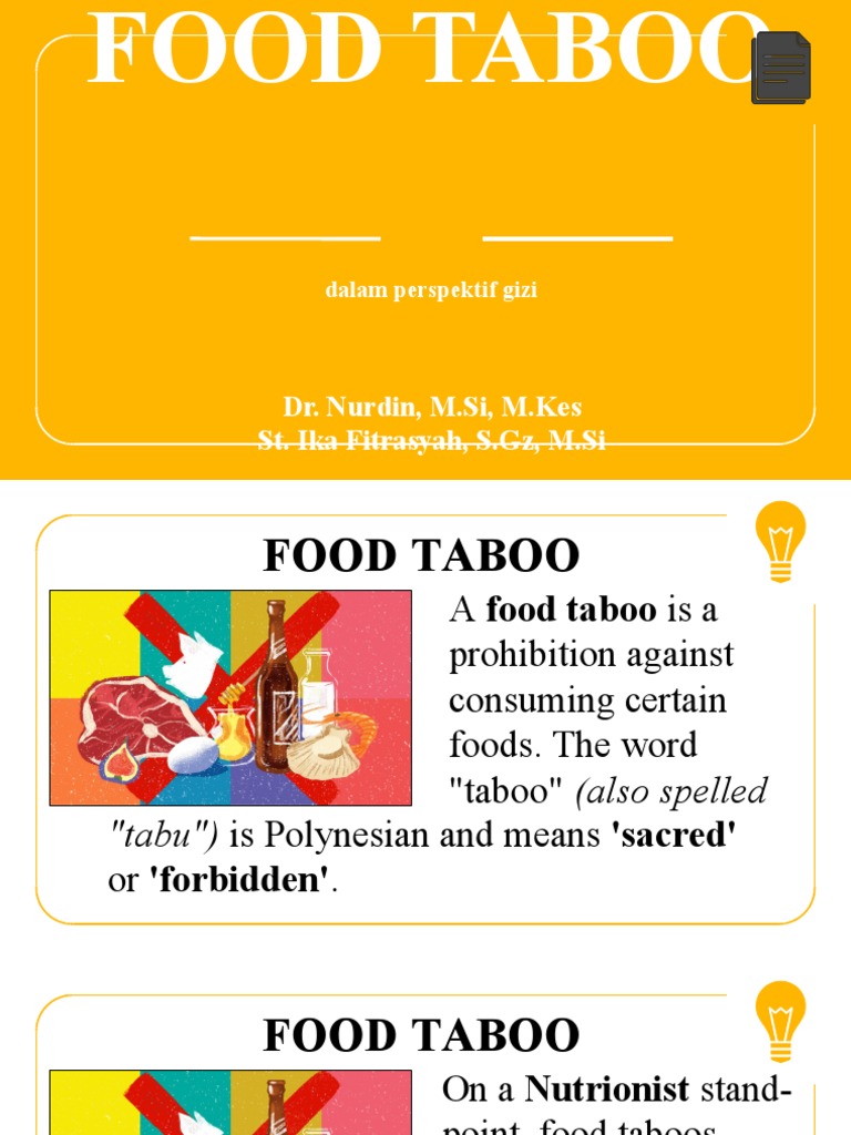 Pertemuan 12 - Tabu Makanan Dari Perspektif Gizi | Download Free PDF ...
