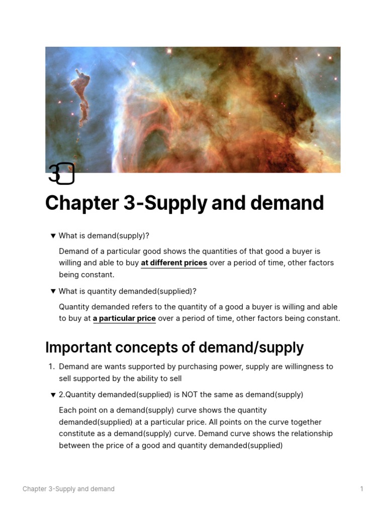 Chapter 3-Supply and Demand | Download Free PDF | Demand | Demand Curve