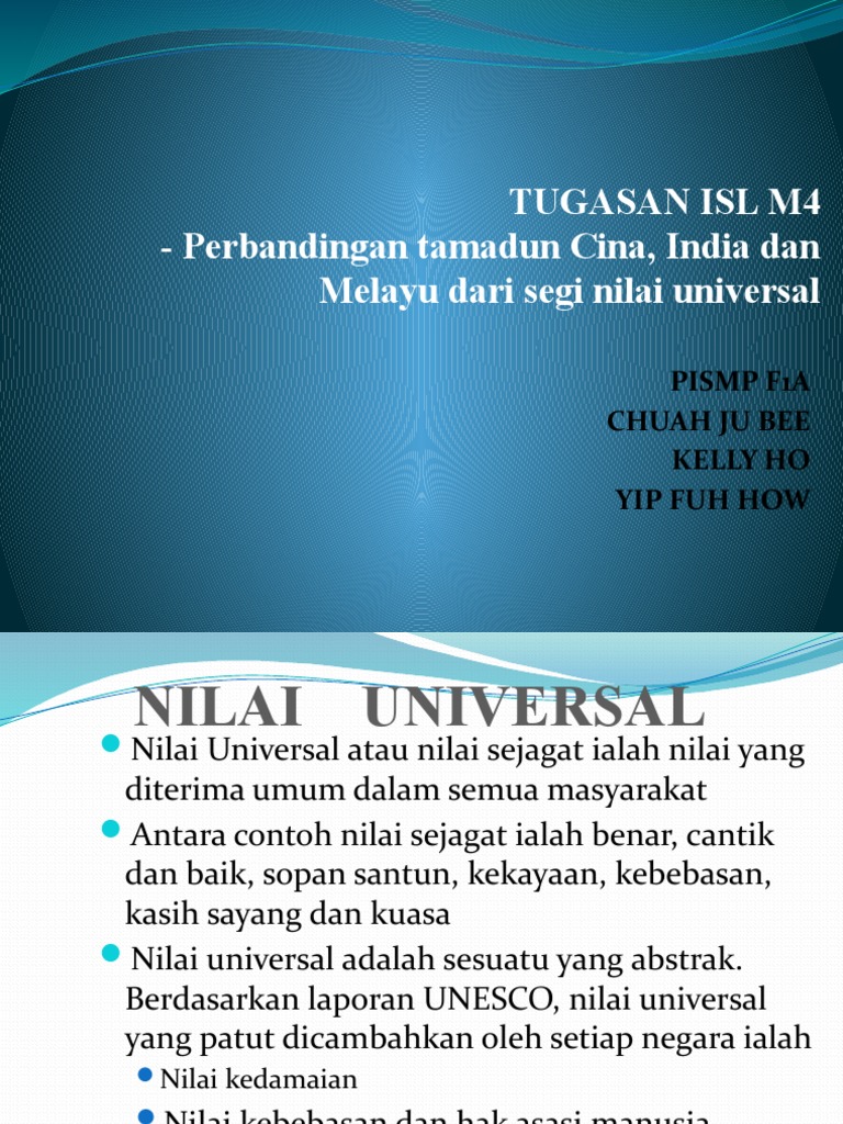 Nilai Universal Tamadun | PDF