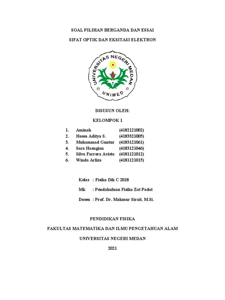 Sifat Optik dan Eksitasi Elektron dalam Fisika | PDF