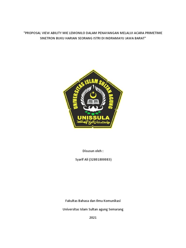 PROPOSAL VIEW Ability Syarif Ali | PDF