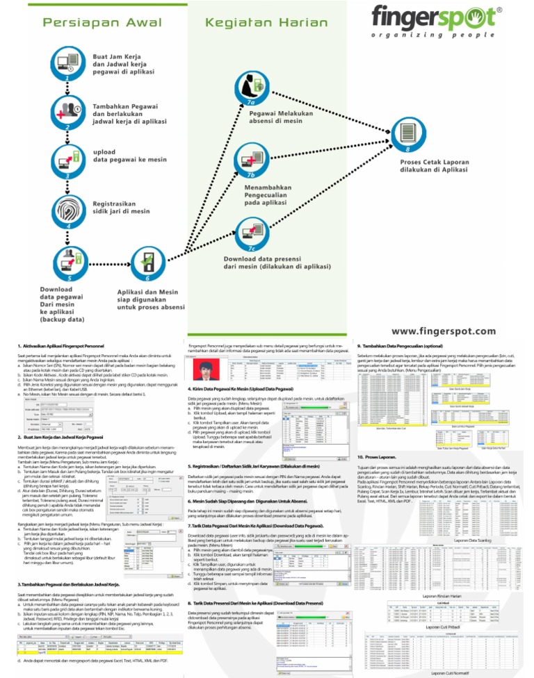 Quick Guide Fingerspot Personnel | PDF