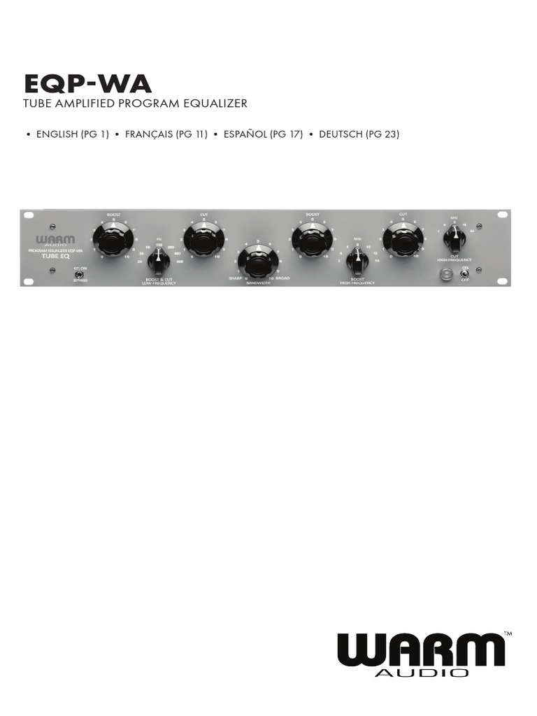 2021 Web EQP WA Manual | PDF | Equalization (Audio) | Acoustics