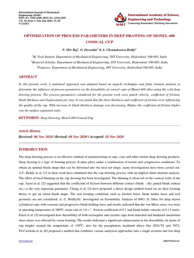 27-04-2021-1619516100-6-Ijme-2. Ijme - Optimization of Process Parameters in Deep Drawing of ...