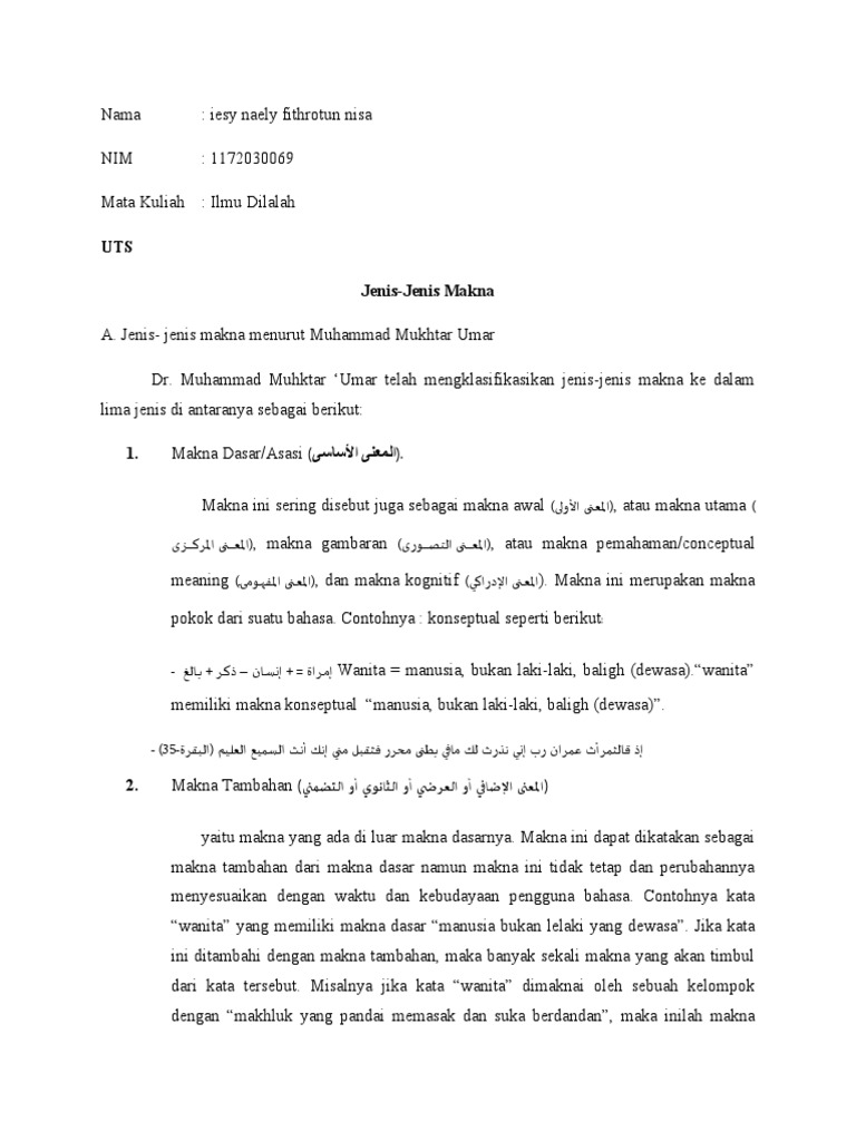 Iesy Naely FN - 1172030069 - Uts Ilmu Dilalah | PDF