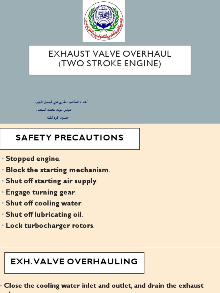 Exhaust Valve Overhaul (Two Stroke Engine) | PDF | Valve | Piston