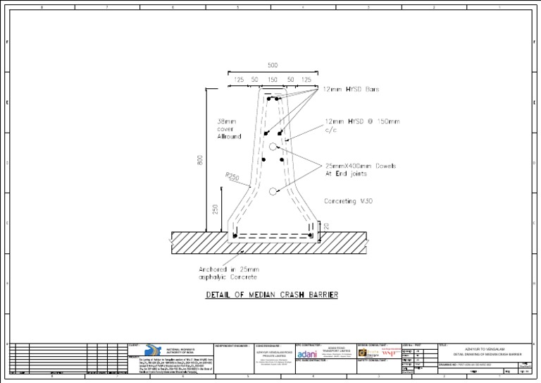 02.median Cum Crash Barrier-NJB | PDF