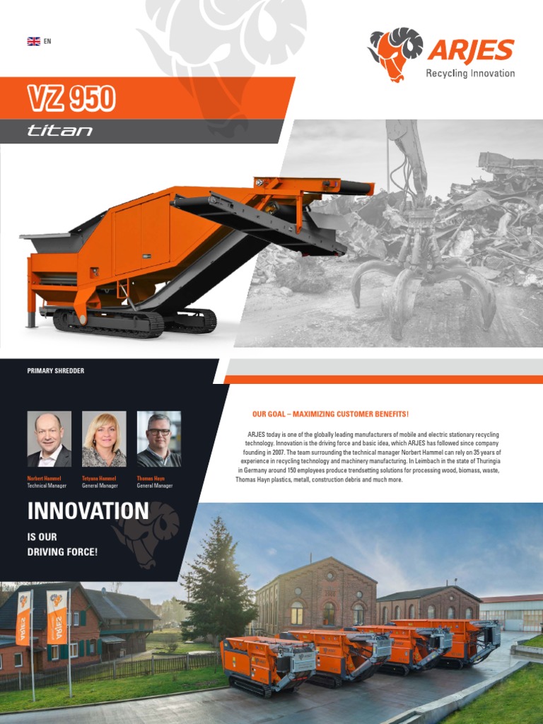 Maximizing Customer Benefits Through Innovation: ARJES's VZ 950 Titan ...
