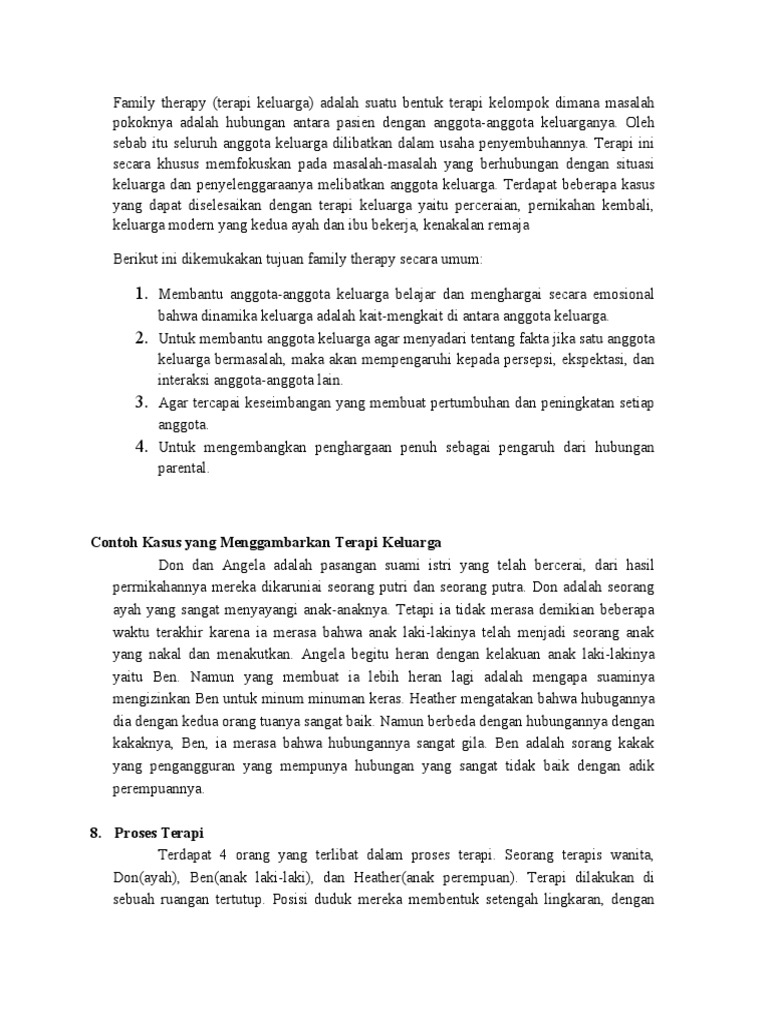 Terapi Keluarga untuk Harmoni | PDF