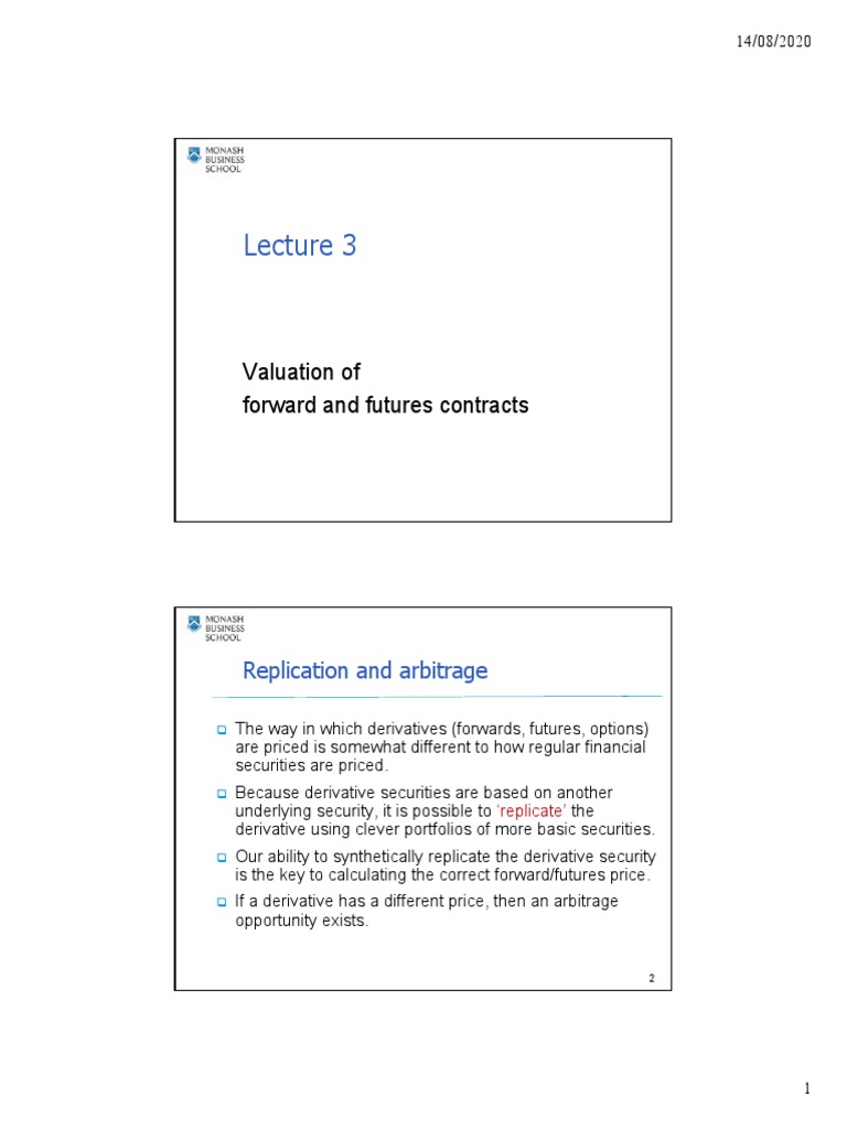 Valuation of Forward and Futures Contracts | PDF | Futures Contract ...