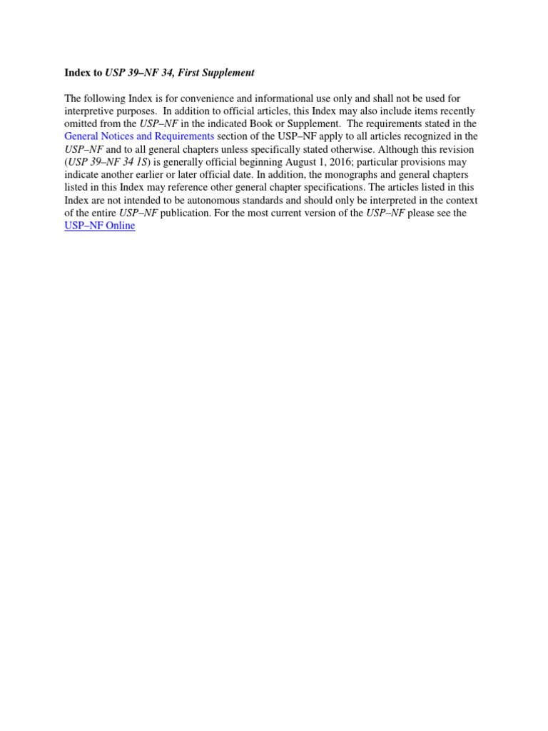 Usp 39 1s Index | PDF | Topical Medication | Tablet (Pharmacy)