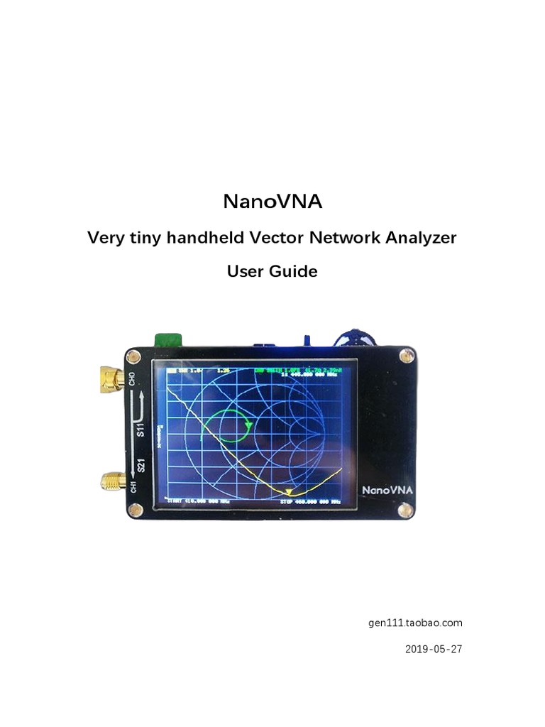 Nanovna: Very Tiny Handheld Vector Network Analyzer User Guide | PDF ...
