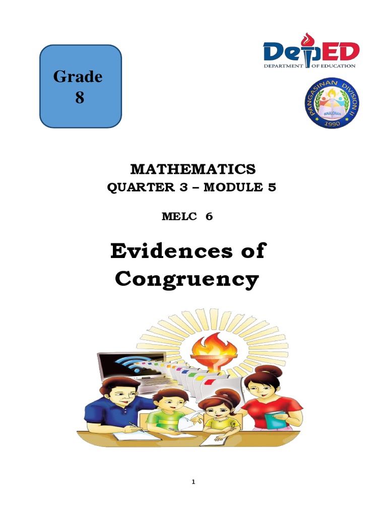 Evidences of Congruency: Grade 8 | PDF | Triangle | Geometry