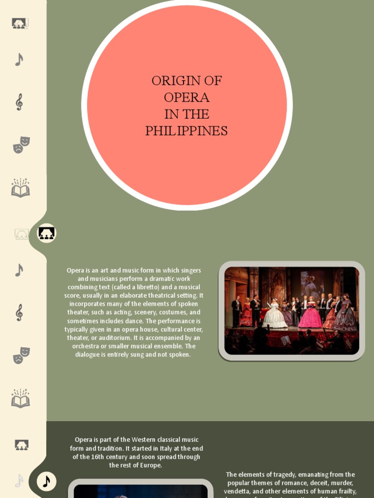 Origin of Opera in The Philippines | PDF | Opera | Theatre