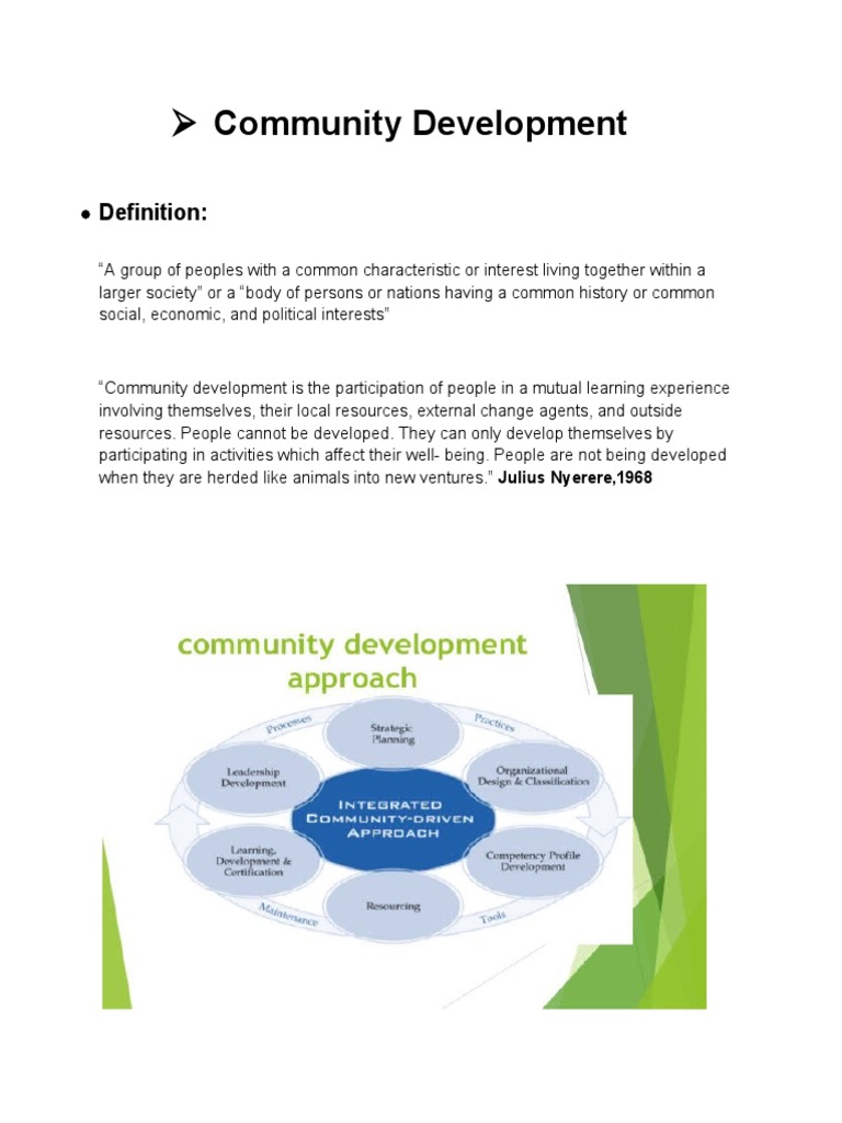 Community Development Principles | PDF | Community | Non Governmental ...