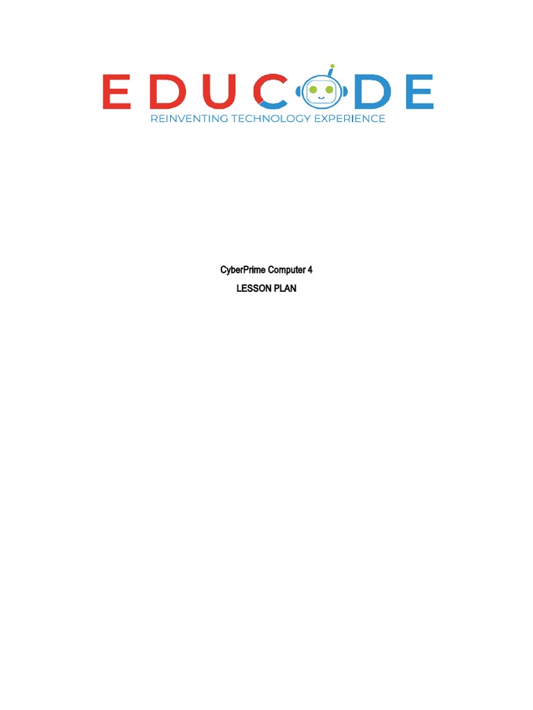 Lesson Plan - Unit No. 1 - Lesson No. 1 Grade 4 | PDF | Computer ...