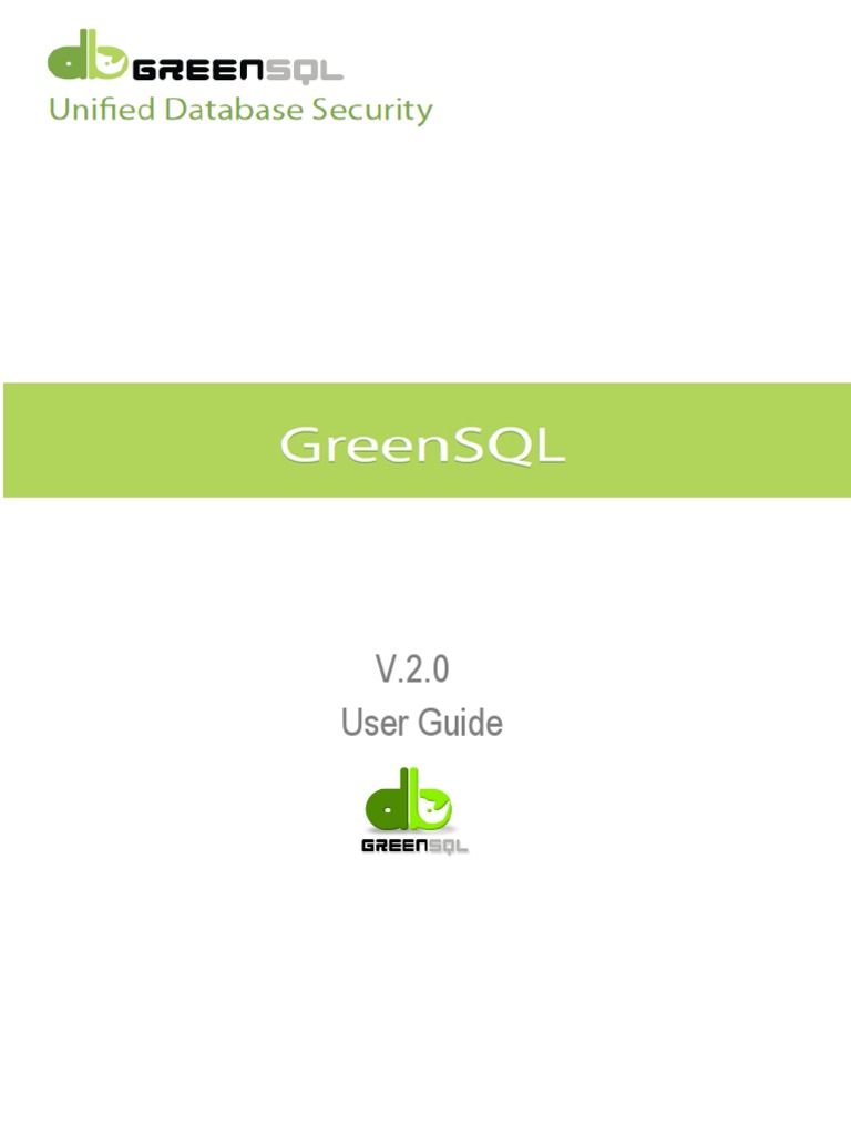 GreenSQL Pro User Guide | PDF | Proxy Server | Databases