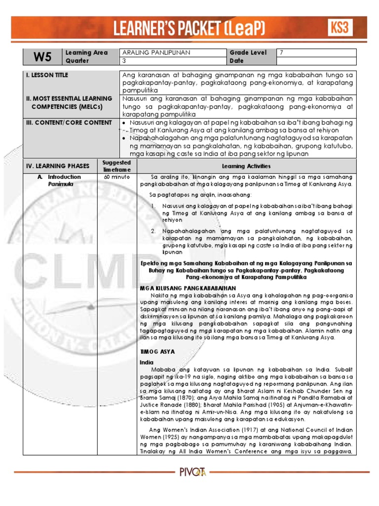 LeaP AP G7 Week5 Q3 | PDF