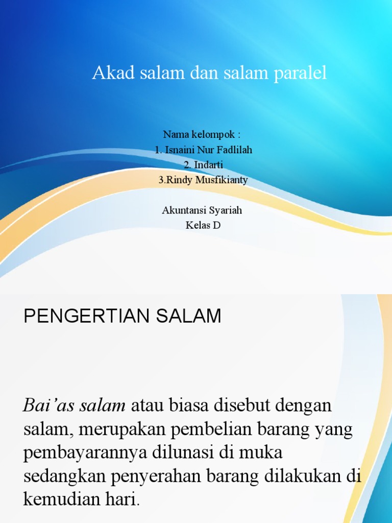 Akad Salam dan Salam Paralel dalam Syariah | PDF | Agama & Spiritualitas