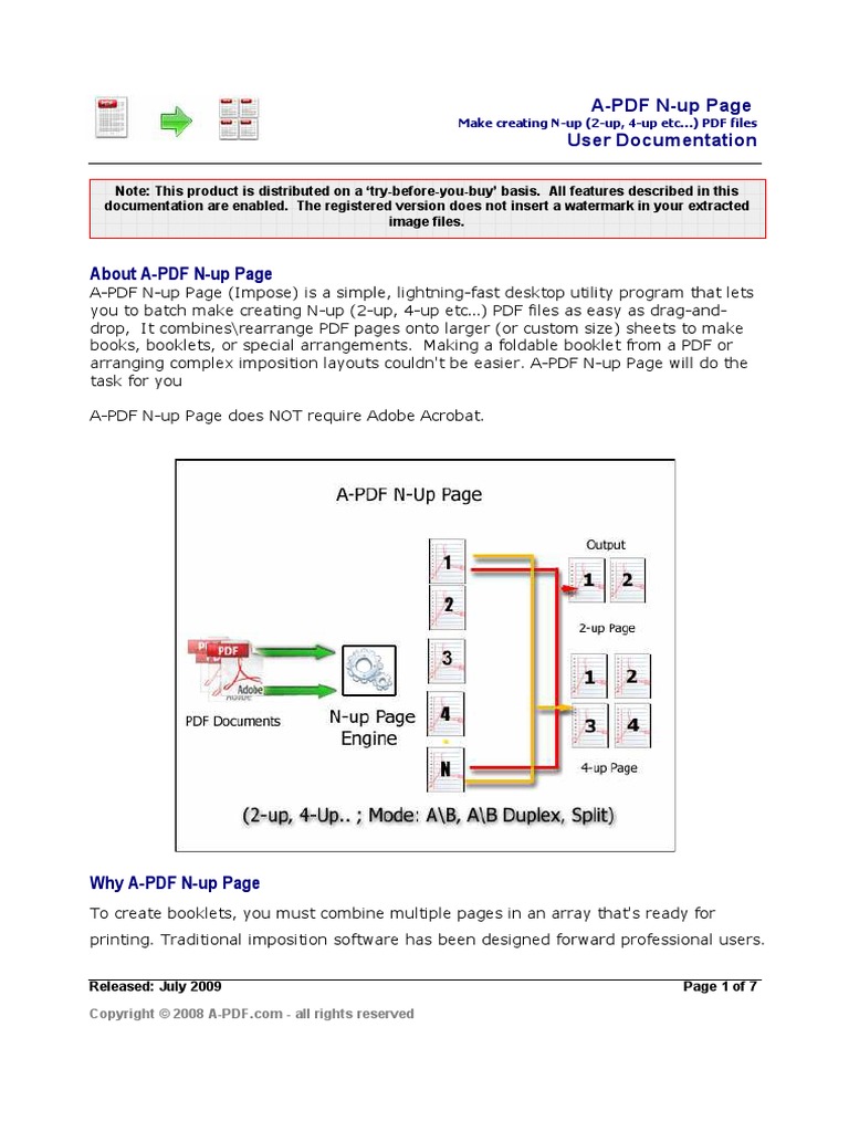 A-PDF N-Up Page User Documentation | Download Free PDF | Window ...