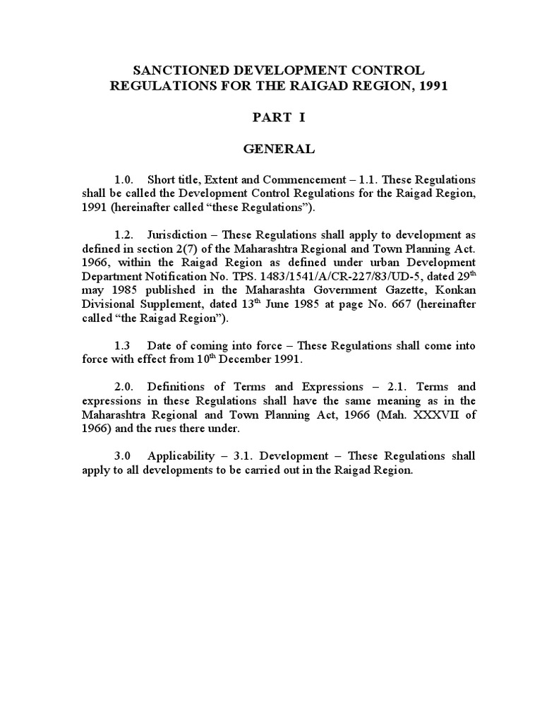 R.P.Development Control Regulation | PDF | Prison | Water Supply