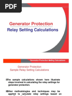 Generator Protection Relay Setting Calculation | PDF | Relay | Capacitor