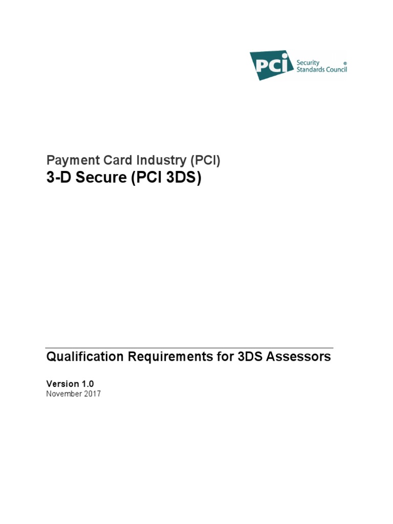 3-D Secure (PCI 3DS) : Payment Card Industry (PCI) | PDF | Payment Card ...
