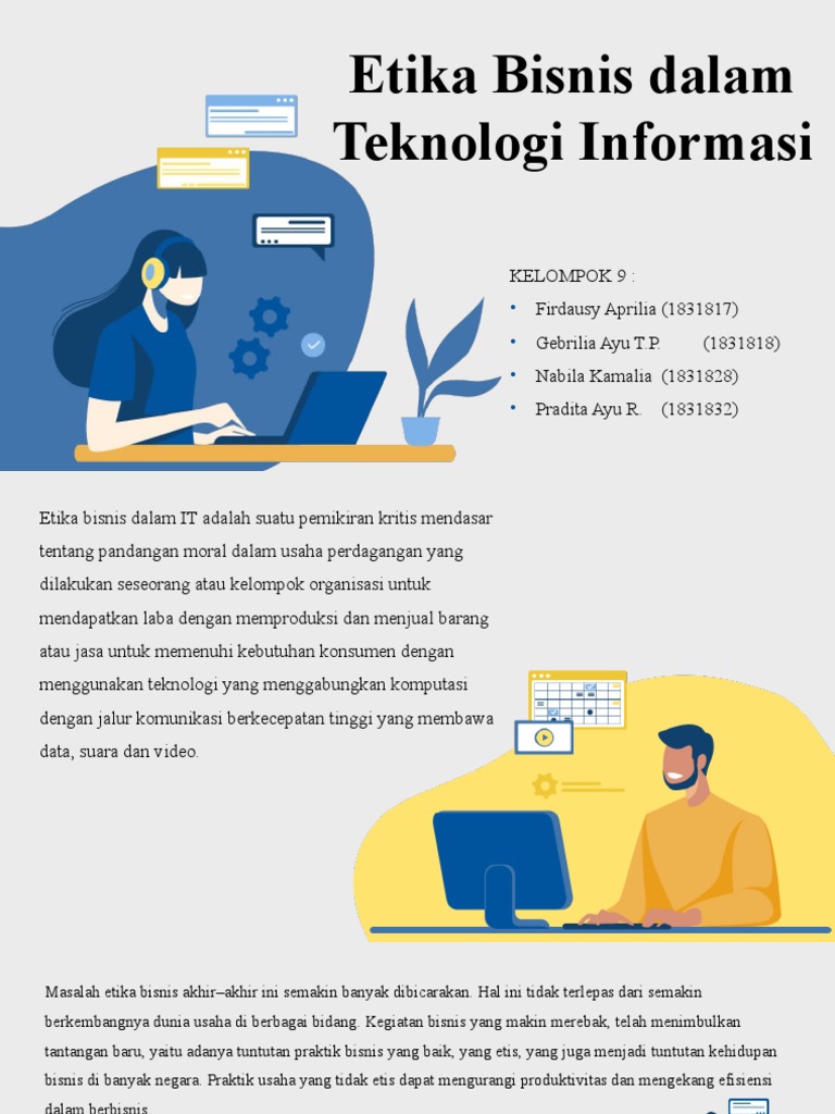 Etika Bisnis Dalam Teknologi Informasi | PDF