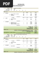 Estimates - Fajardo | PDF | Mortar (Masonry) | Composite Material