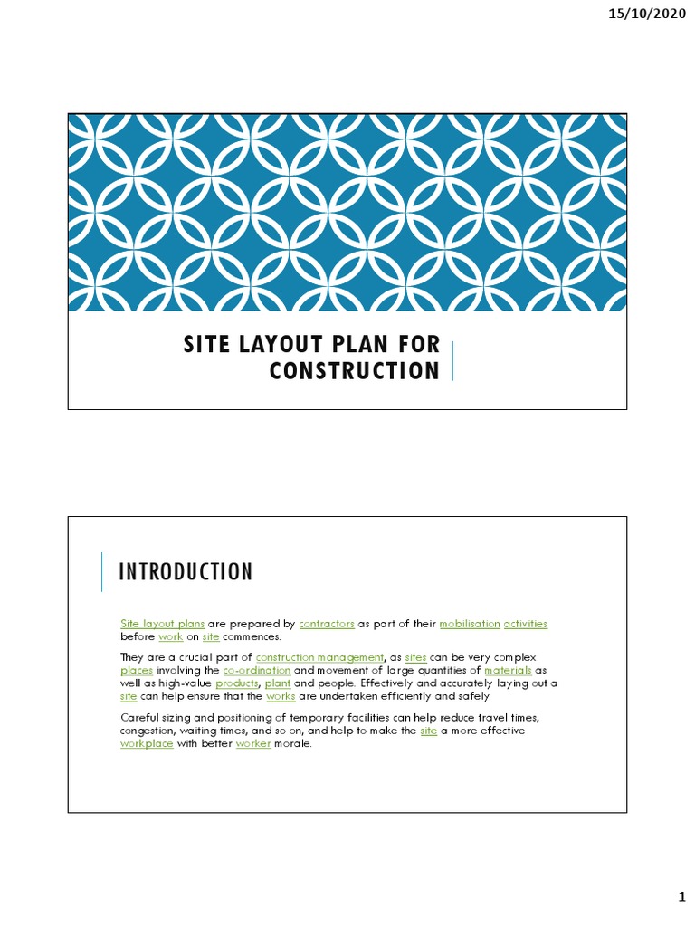 Site Layout Plan For Construction | PDF | Building Information Modeling ...