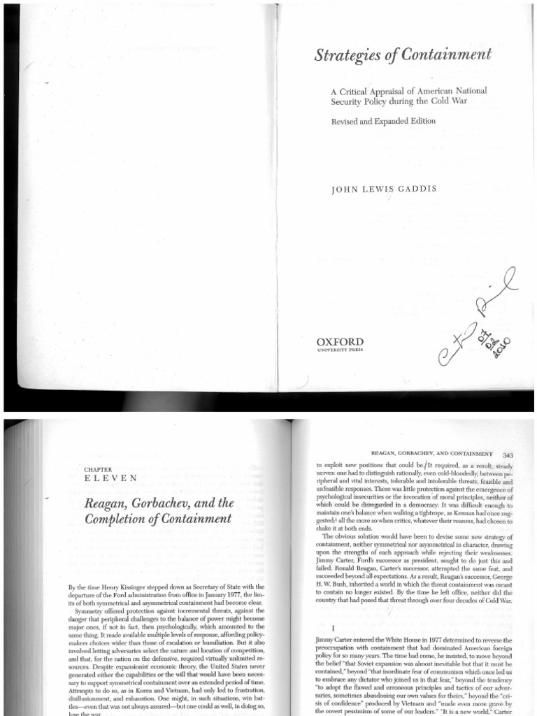 Strategy of Containment - Gaddis | PDF