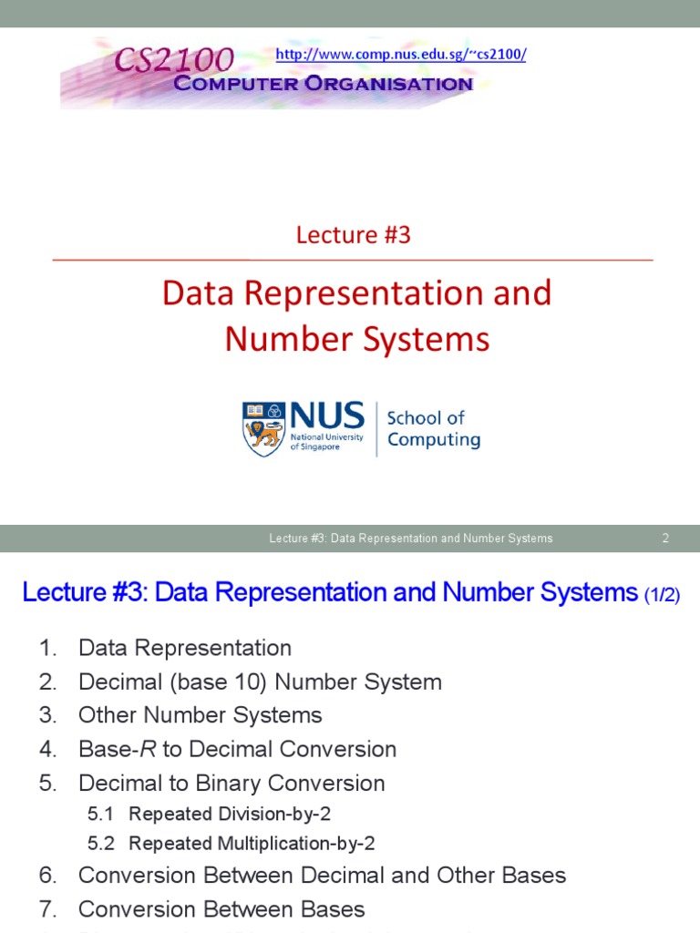Lect3 Number Systems Full | PDF | Lexicology | Computer Engineering