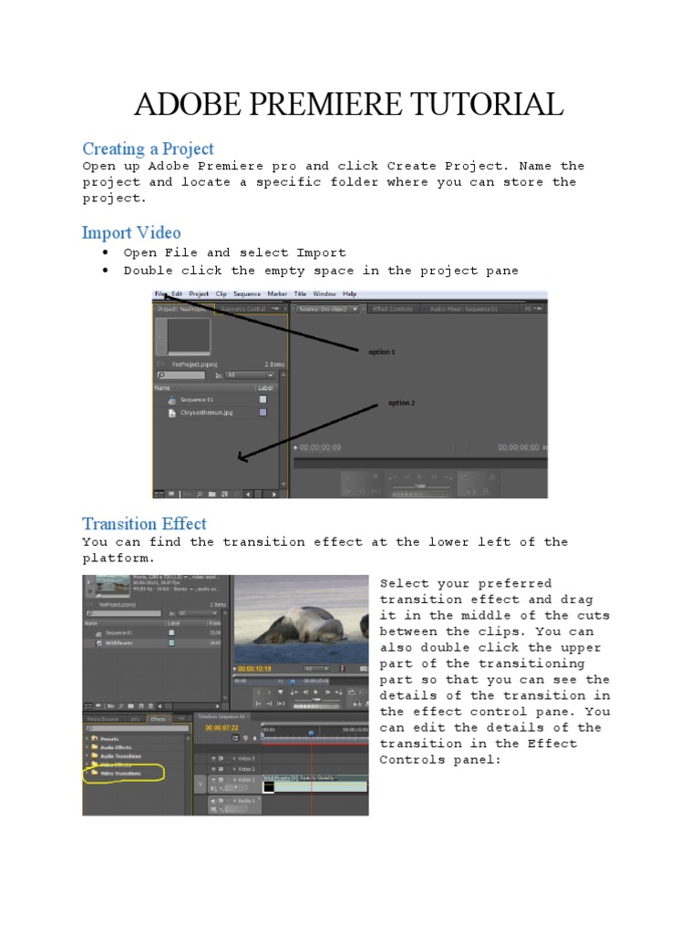 Adobe Premiere Tutorial | PDF | Video | Computing