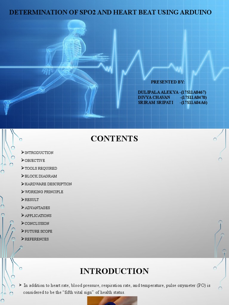 Determination of Spo2 and Heart Beat Using Arduino | PDF | Computer ...